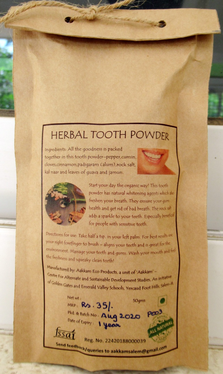 Herbal Tooth Powder – 50 Grams – Aakkam